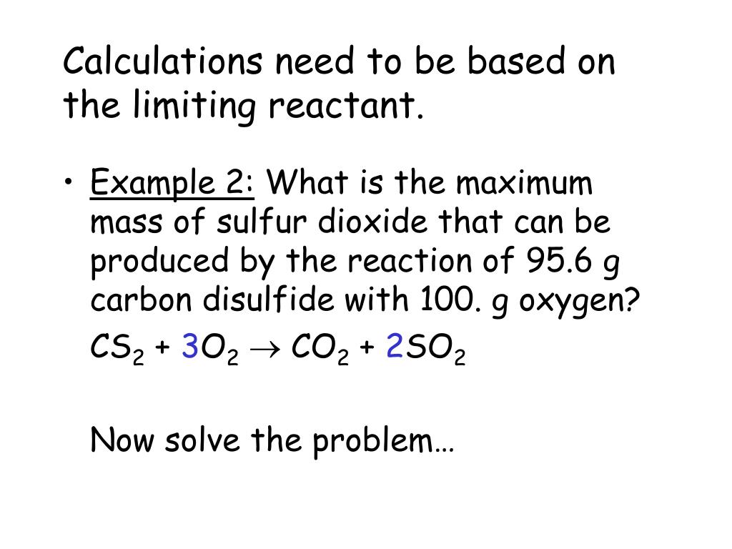 Ppt Limiting Reactants Reagents Powerpoint Presentation Free