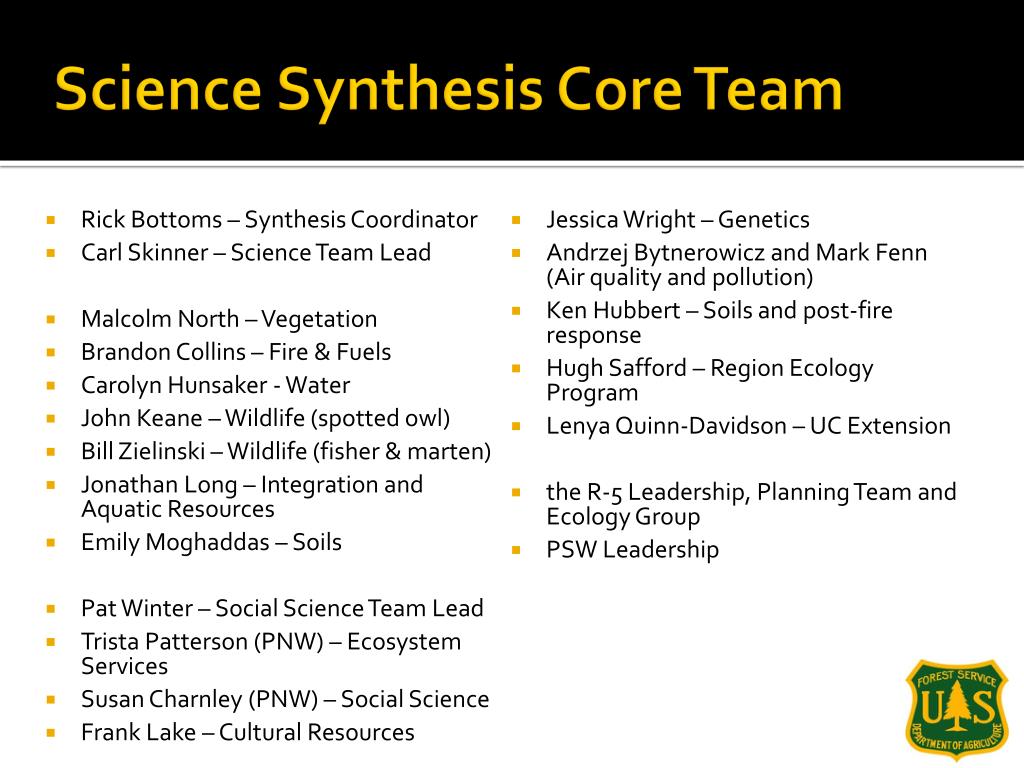 PPT - Science Synthesis to support Forest Plan Revision in the Sierra ...