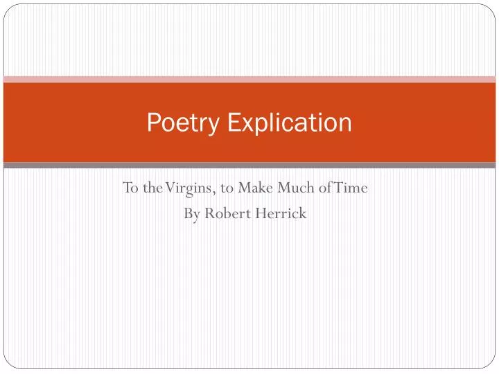 PPT - Poetry Explication PowerPoint Presentation, free download - ID ...