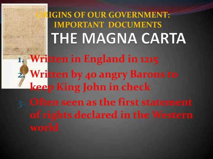 PPT - THE MAGNA CARTA PowerPoint Presentation, free download - ID:2220714