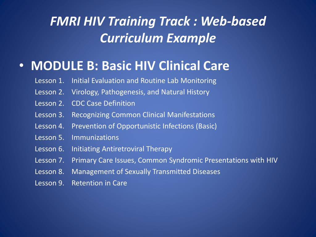 PPT - Family Medicine Residency of Idaho HIV Training Track PowerPoint ...