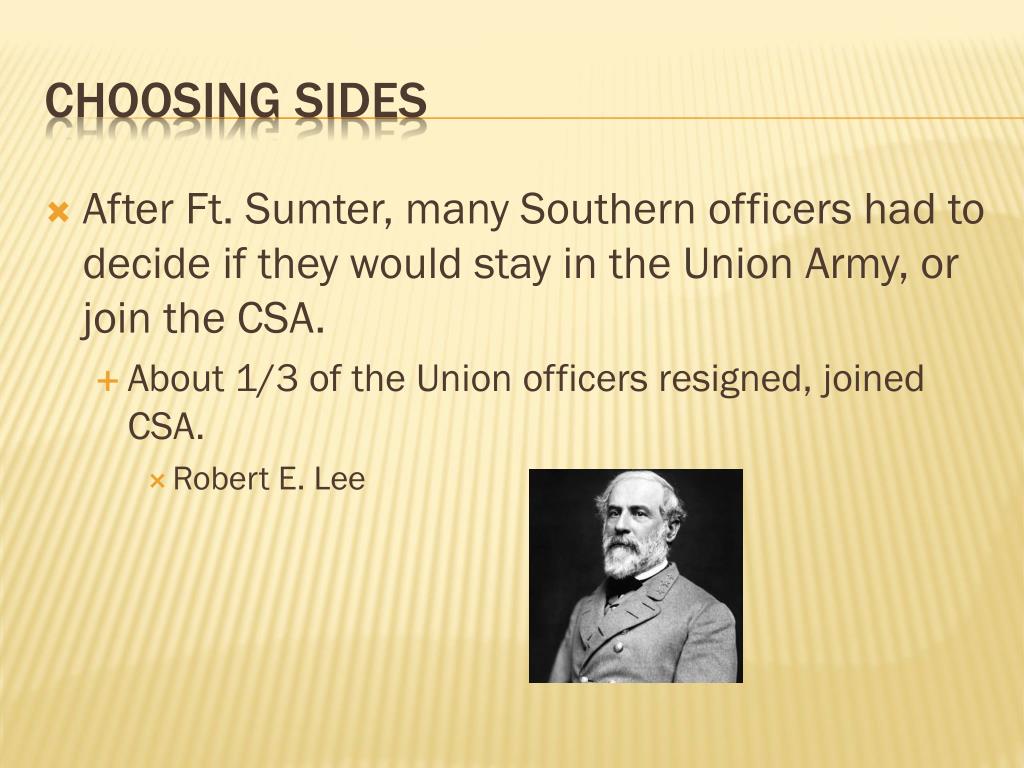 PPT - The Civil War: Choosing Sides PowerPoint Presentation, free ...
