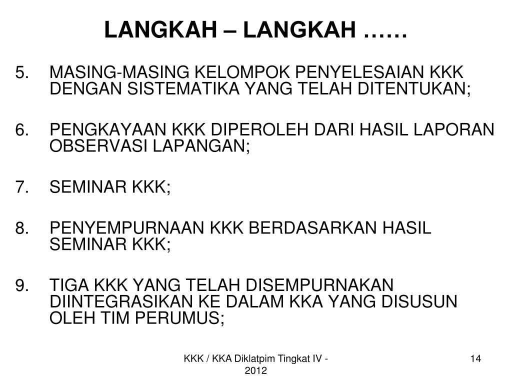PPT - PENJELASAN PENULISAN KKK / KKA PowerPoint Presentation, free ...