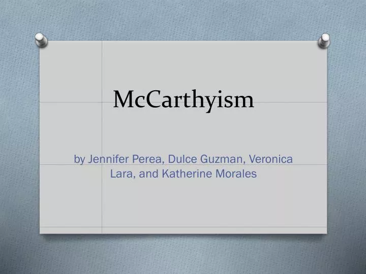 PPT - McCarthyism PowerPoint Presentation, free download - ID:2222506