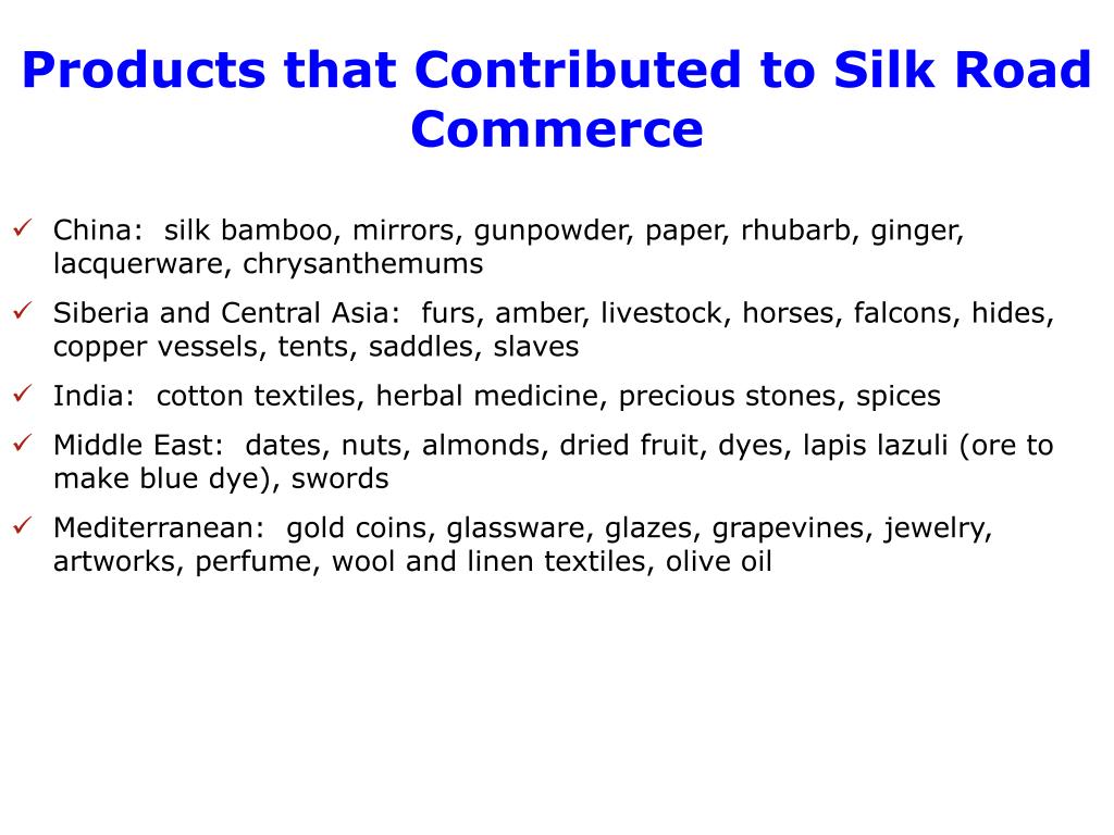 PPT - Long Distance Trade: The Silk, Sand, and Sea Roads PowerPoint ...