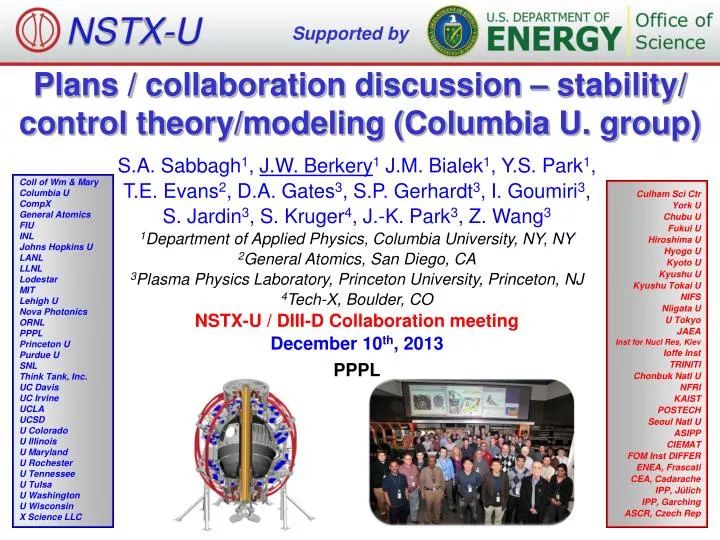 PPT - Plans / collaboration discussion – stability/ control theory ...