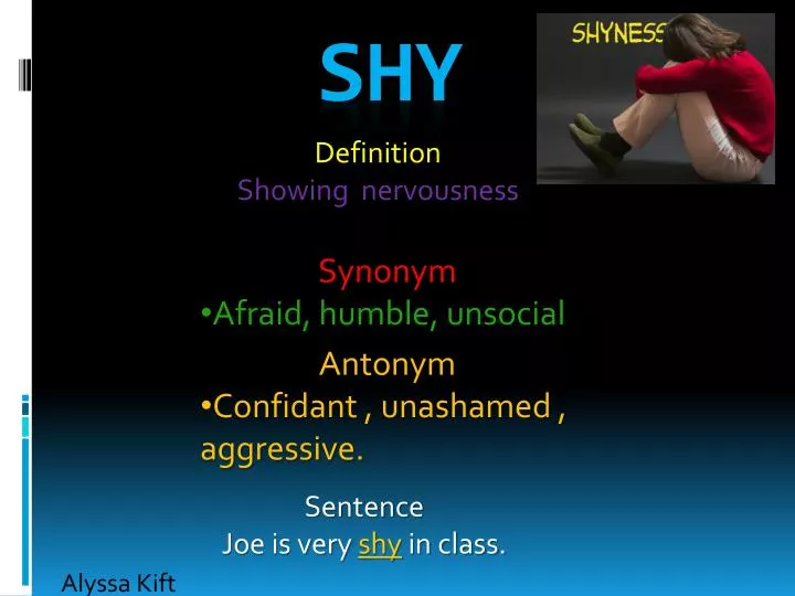 PPT - Shy PowerPoint Presentation, free download - ID:2223199