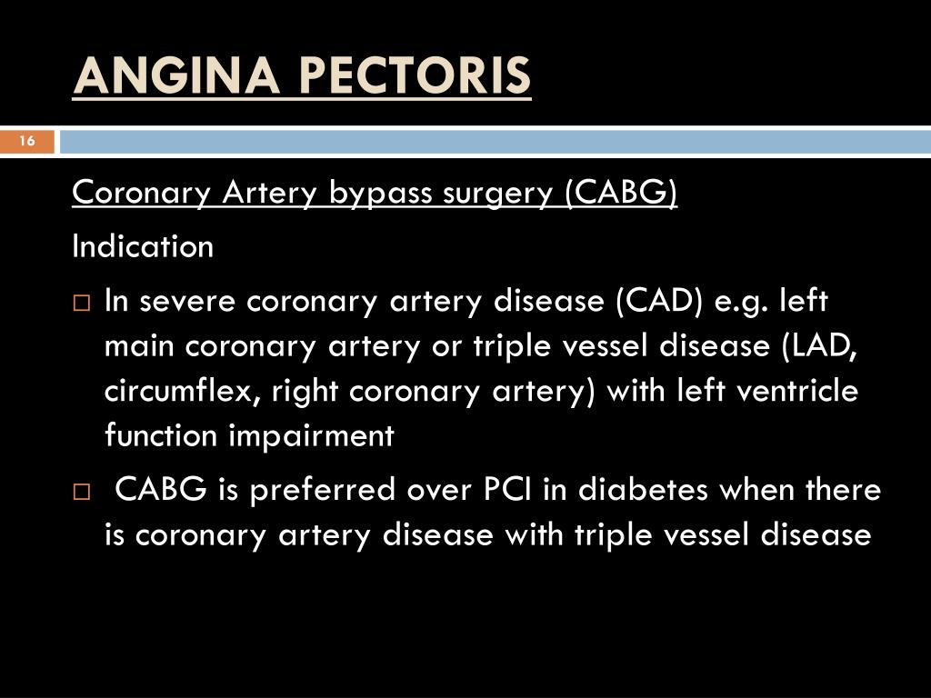 PPT - TREATMENT of CHRONIC STABLE ANGINA AND acute coronary syndrome ...