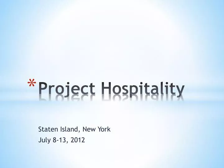 PPT - Project Hospitality PowerPoint Presentation, free download - ID ...
