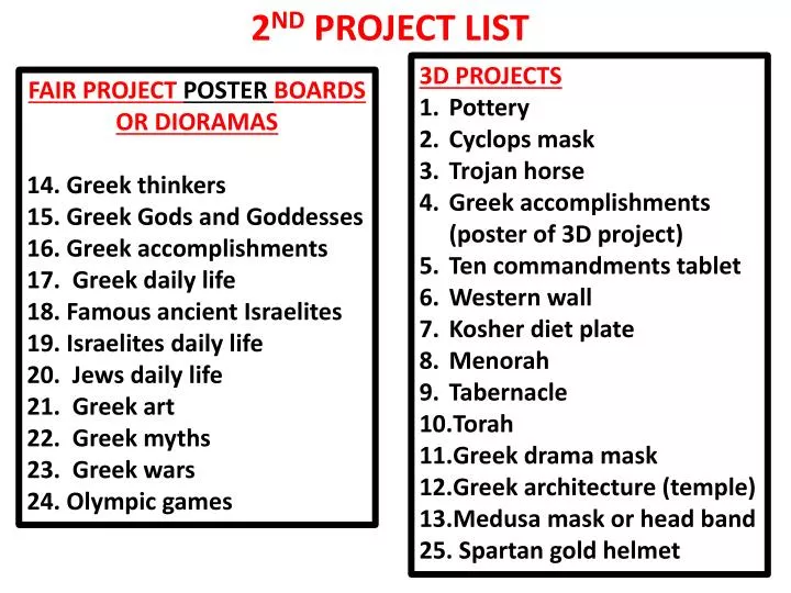 PPT - FAIR PROJECT POSTER BOARDS OR DIORAMAS 14. Greek thinkers 15 ...