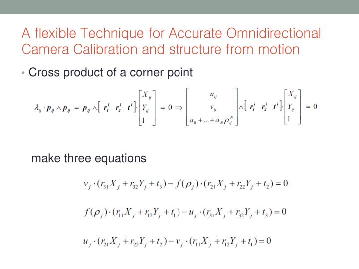 PPT - Camera calibration & Omnidirectional camera calibration PowerPoint Presentation - ID:2224368