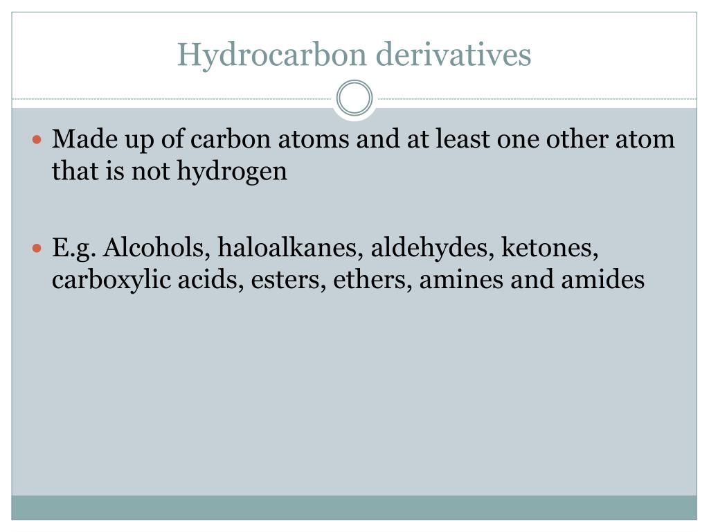 PPT - Hydrocarbon Derivatives: Alcohols and Haloalkanes PowerPoint ...