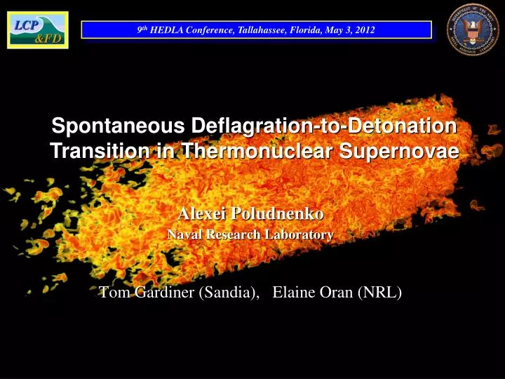 PPT - Spontaneous Deflagration-to-Detonation Transition in ...