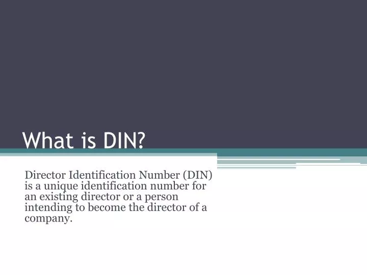 PPT - What is DIN? PowerPoint Presentation, free download - ID:2224971