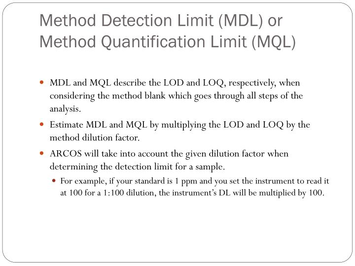 Ppt Icp Detection Limits Powerpoint Presentation Id 2225335