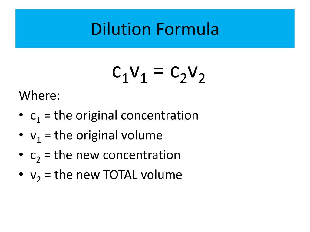 Dilution Equation Definition Chemistry at Gerald Young blog Dilution Equation Definition Chemistry at Gerald Young blog