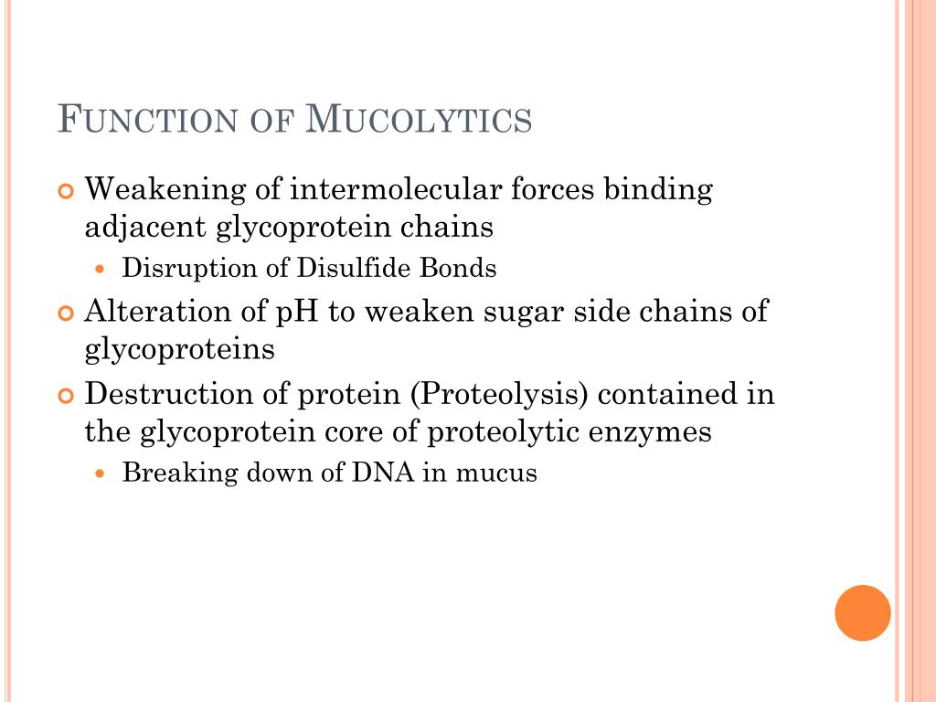 PPT - Respiratory Pharmacology Week 5 Anticholinergics and Mucolytics ...