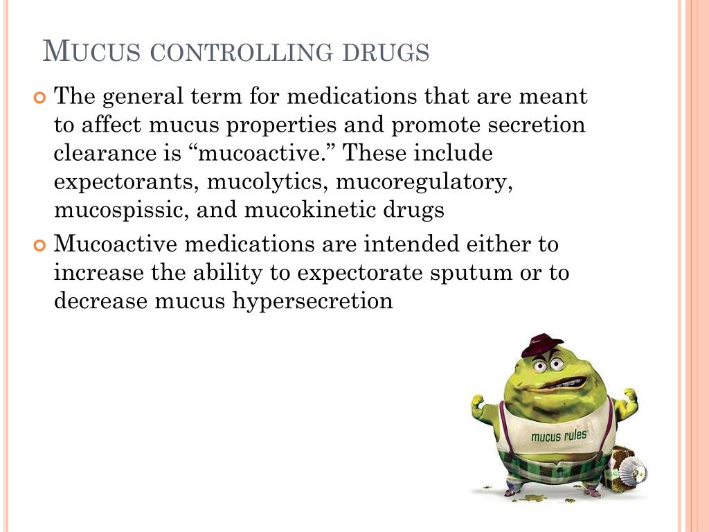 PPT - Respiratory Pharmacology Week 5 Anticholinergics and Mucolytics ...