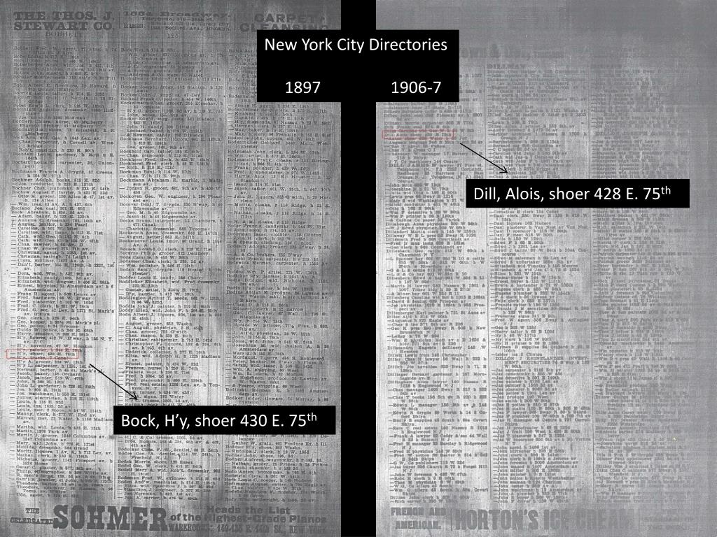 PPT - Residents of 428-430 East 75 th Street in 1900: Henry Bock, 33 ...