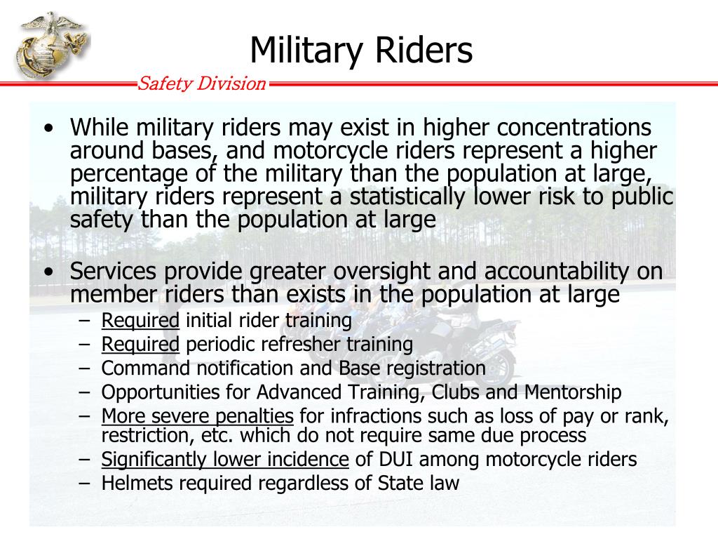 PPT - Military Update on Motorcycle Safety PowerPoint Presentation ...
