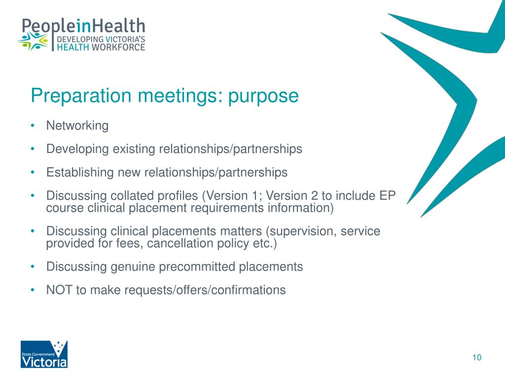 PPT - Clinical placement planning 2014 Preparation Meeting PowerPoint ...