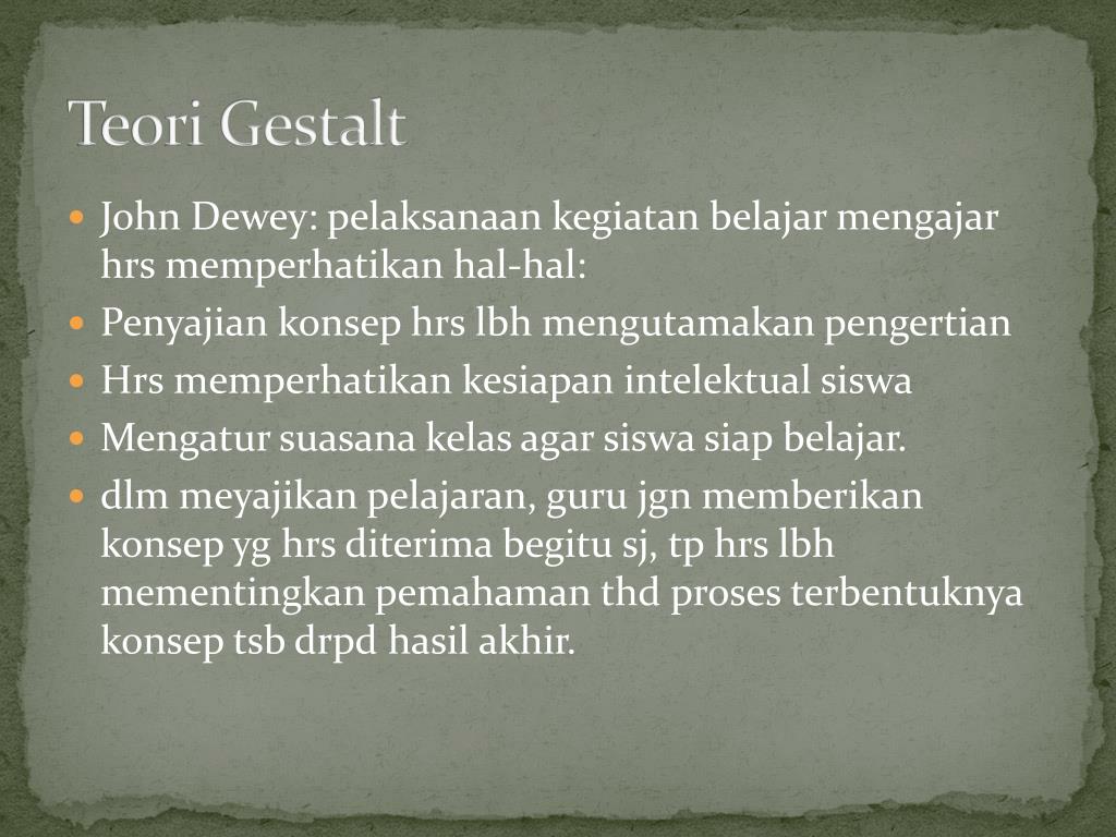 PPT - PSIKOLOGI BELAJAR atau TEORI BELAJAR PowerPoint Presentation ...