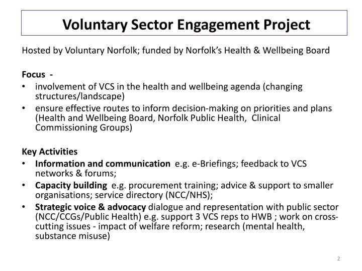 PPT - The voluntary sector and health and well-being outcomes April ...