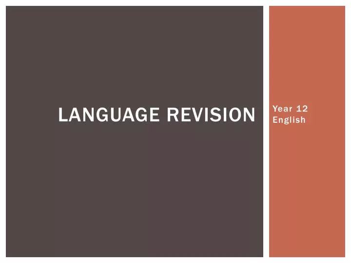 PPT - Language Revision PowerPoint Presentation, free download - ID:2226939