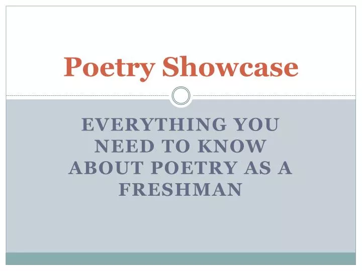 PPT - Poetry Showcase PowerPoint Presentation, free download - ID:2227278
