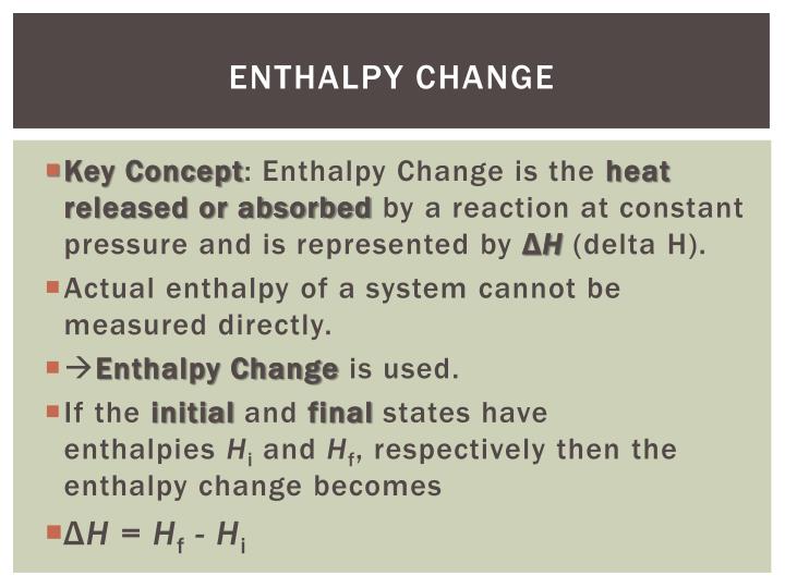 PPT - Enthalpy PowerPoint Presentation - ID:2227694