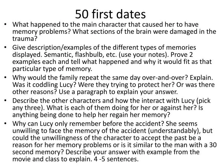 PPT - 50 first dates PowerPoint Presentation, free download - ID:2228093