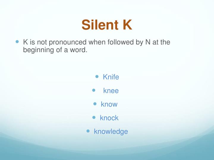 PPT - Silent Letters PowerPoint Presentation - ID:2228588