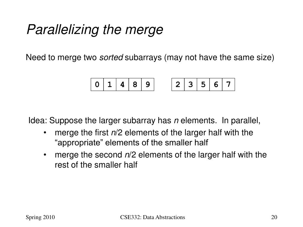 Ppt Cse332 Data Abstractions Lecture 20 Parallel Prefix And Parallel Sorting Powerpoint