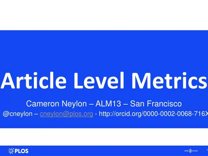 PPT - Article Level Metrics PowerPoint Presentation, free download - ID ... PPT - Article Level Metrics PowerPoint Presentation, free download - ID ...