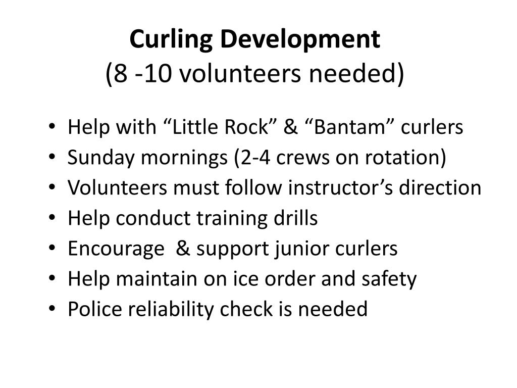 PPT - Russell Curling Club Main Volunteer Areas PowerPoint Presentation ...