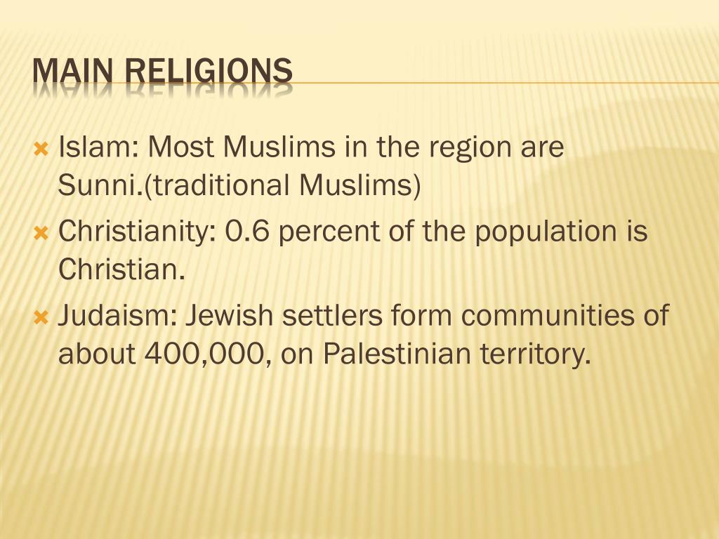 PPT - Religious Diversity in Israel and Palestine: A Shared Past, A ...