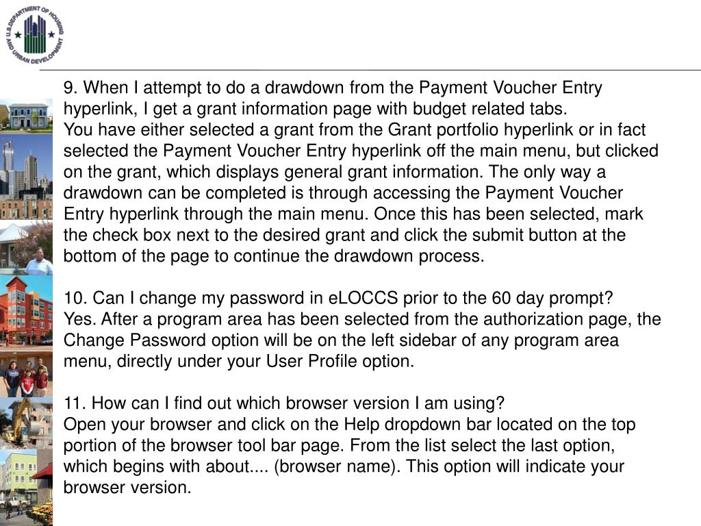 PPT - U.S. Department of Housing and Urban Development LOCCS Manual ...