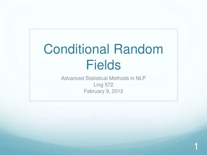 Ppt Conditional Random Fields Powerpoint Presentation Free Download Id 2231057