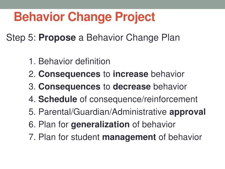 PPT - Behavior Change Project PowerPoint Presentation - ID:2231171