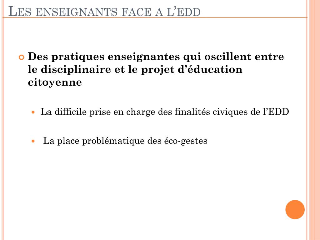 PPT - regard réflexif sur les pratiques des enseignants en éducation au ...