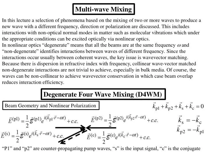 PPT - Multi-wave Mixing PowerPoint Presentation, free download - ID:2231527