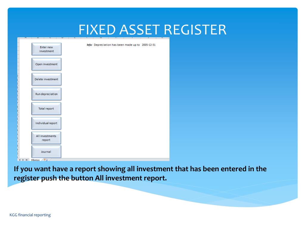 PPT - FIXED ASSET REGISTER PowerPoint Presentation, free download - ID ...