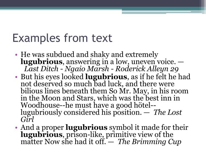 PPT - Lugubrious PowerPoint Presentation - ID:2232392