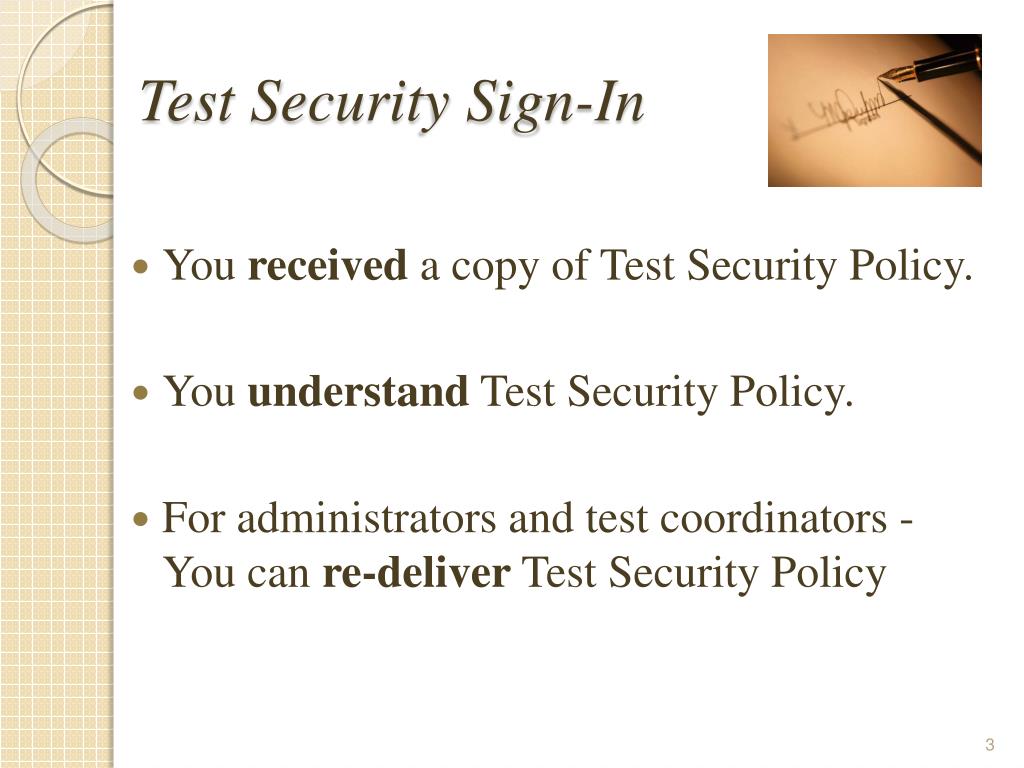 PPT - Test Security Training 2012 – 2013 PowerPoint Presentation, free ...