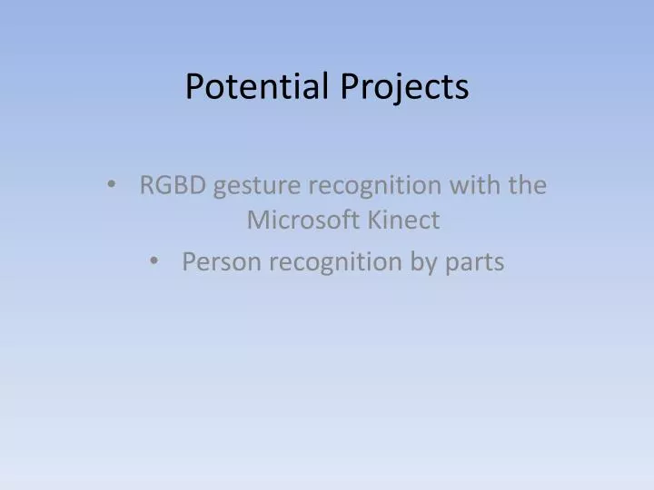 PPT - Potential Projects PowerPoint Presentation, free download - ID ...