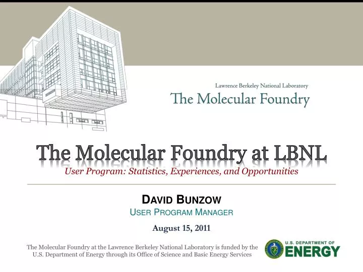 PPT - The Molecular Foundry at LBNL PowerPoint Presentation, free ...