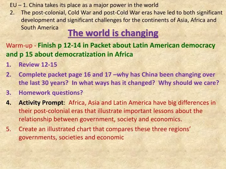 PPT - The world is changing PowerPoint Presentation, free download - ID ...