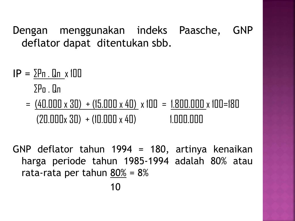 PPT - d. Pengukuran laju inflasi PowerPoint Presentation, free download ...
