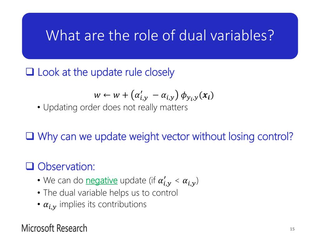 Ppt Dual Coordinate Descent Algorithms For Efficient Large Margin Structured Prediction