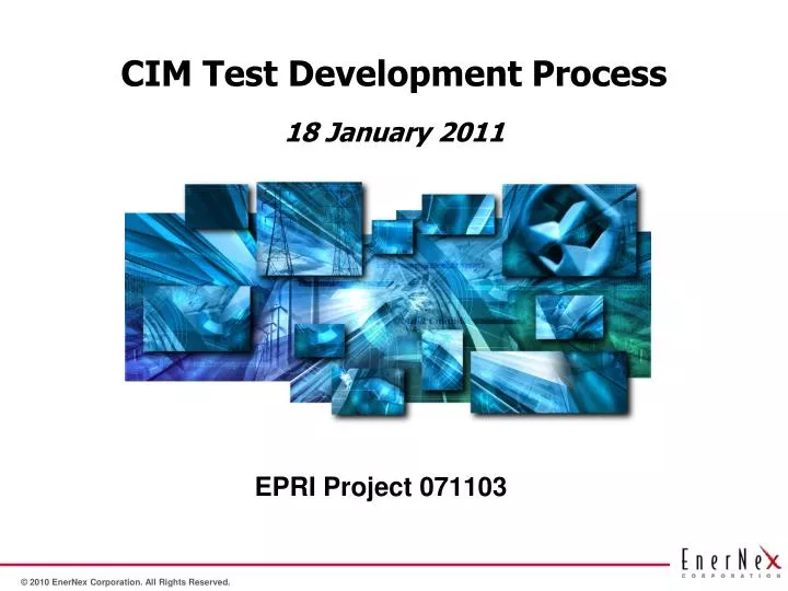 PPT - CIM Test Development Process PowerPoint Presentation, free ...